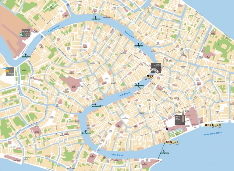 Mappe e percorsi dettagliate di Venezia